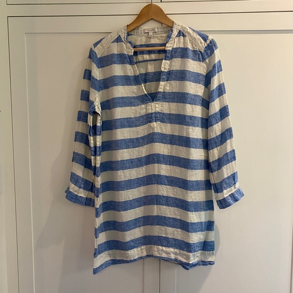 J. Crew | Tops | J Crew Striped Linen Tunic | Poshmark